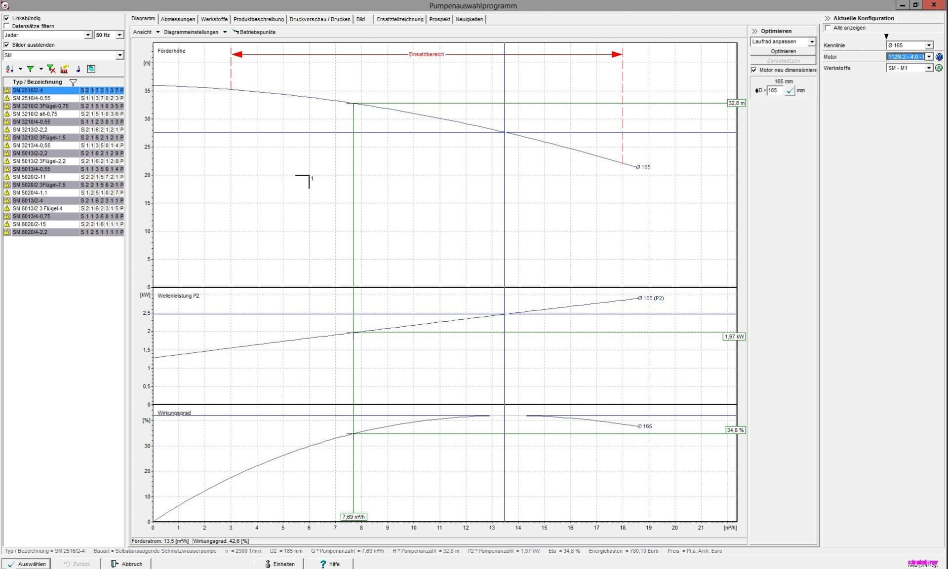 Pump selection tool - Schmalenberger Strömungstechnologie